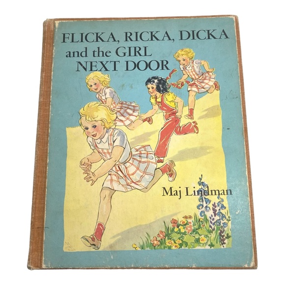 Vintage | Other | Flicka Ricka Dicka And Girl Next Door 9th Printing 6s Maj Lindman Vintage Book ...